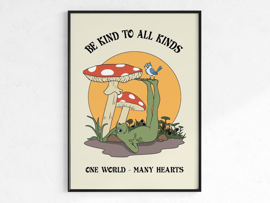 Miluva Be Kind To All Kinds Printable Wall Art, Positive Print ...
