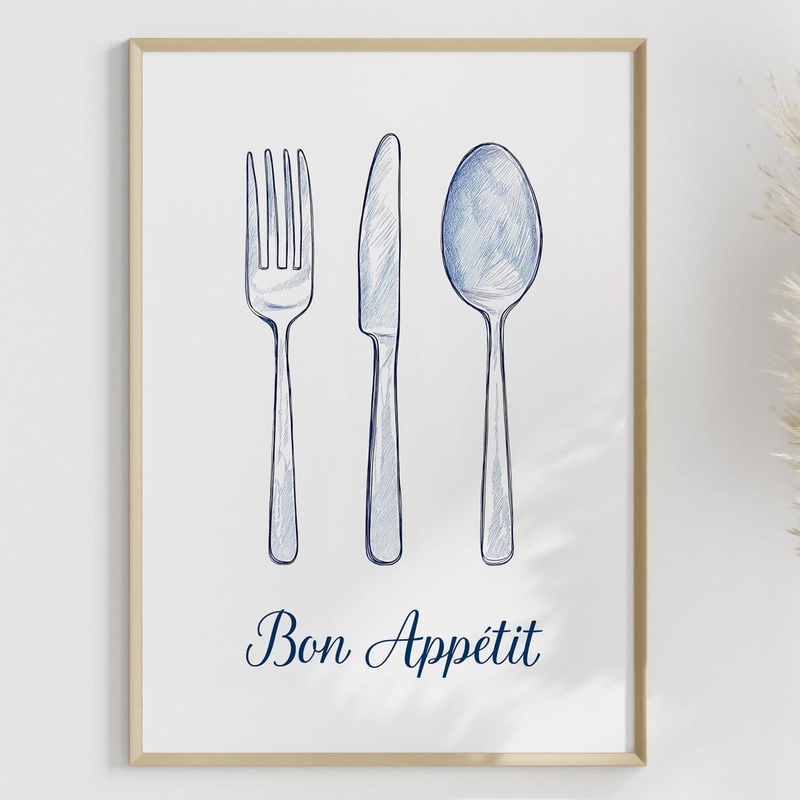 Miluva Kitchen Poster Bon AppÃ£©Tit Modern Kitchen Wall Decor Kitchen Decor Dining Room Art ...