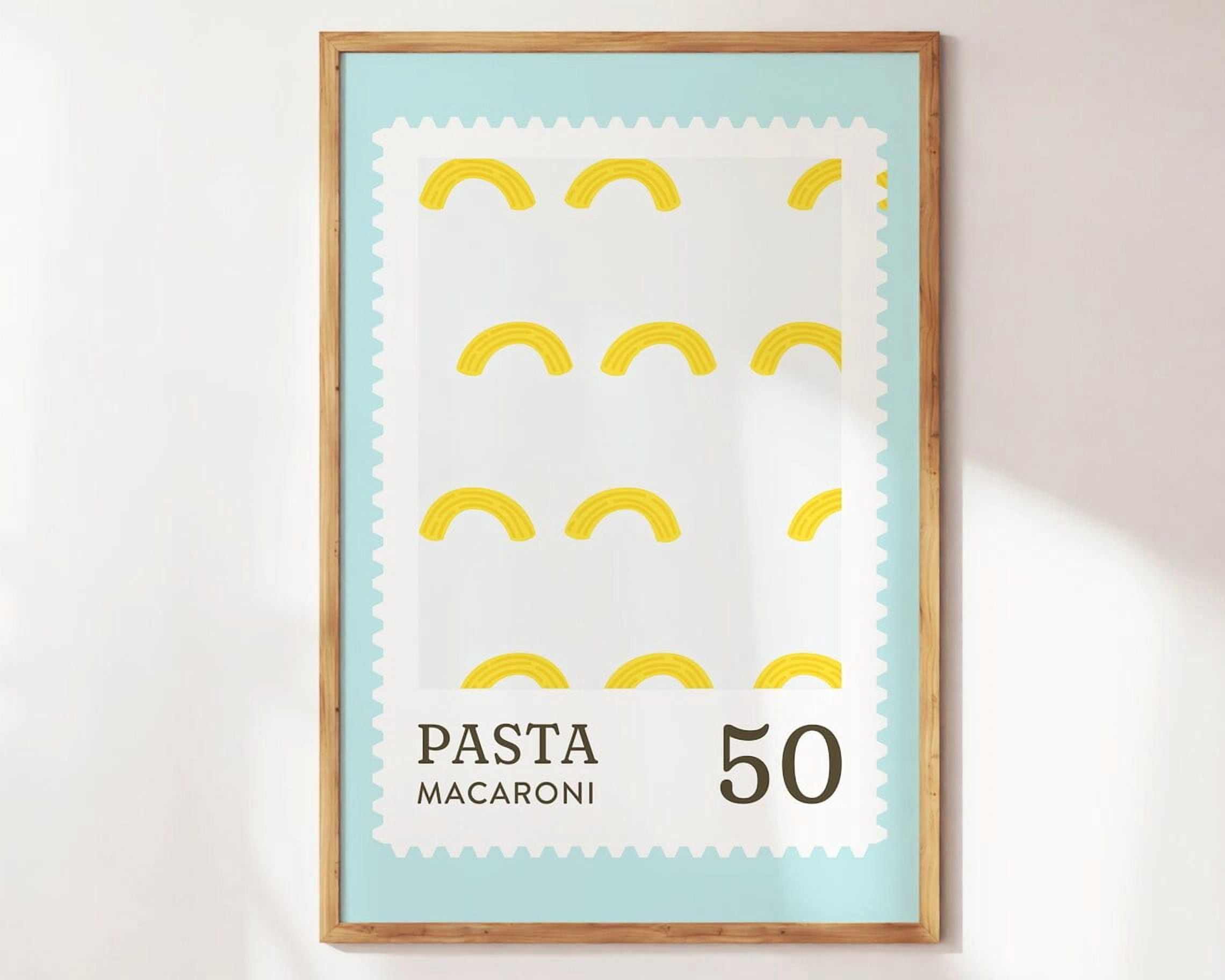 Miluva Kitchen Prints - Pasta Macaroni - Cute Kitchen Wall Art And ...