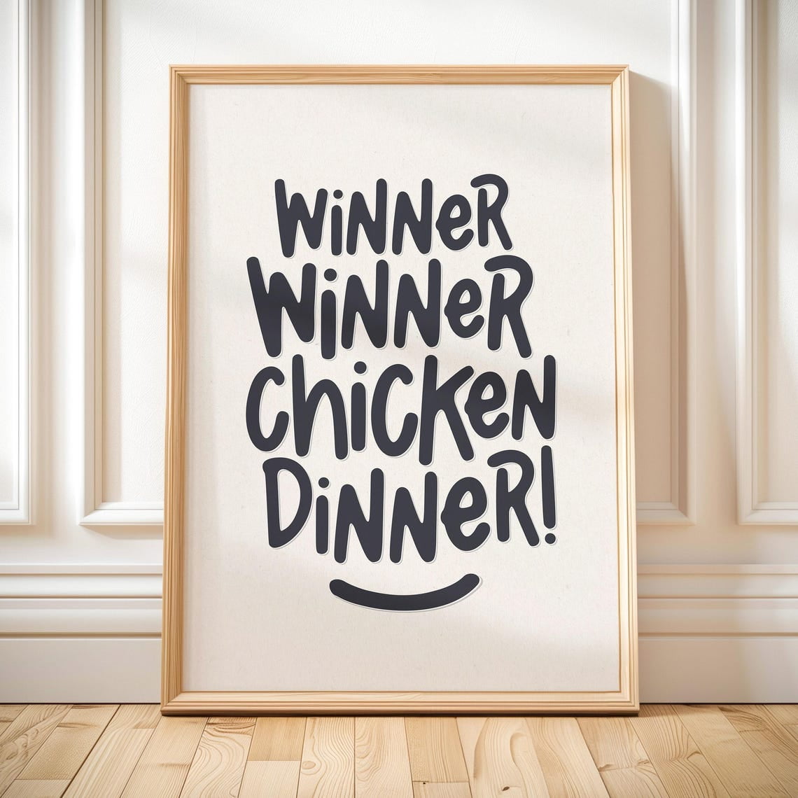 Miluva Kitchen Quote Print Winner Winner Chicken Dinner Poster Food ...