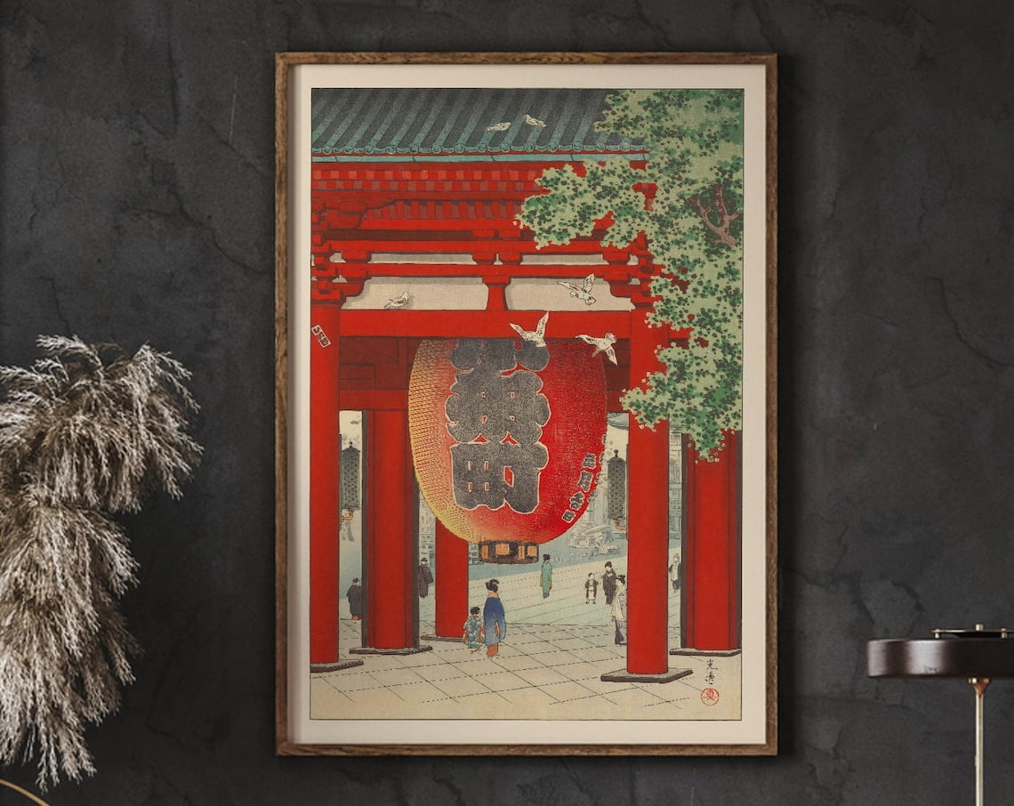 Miluva Koitsu Poster, Nio Gate At Asakusa Kannon 1934, Vintage Poster ...