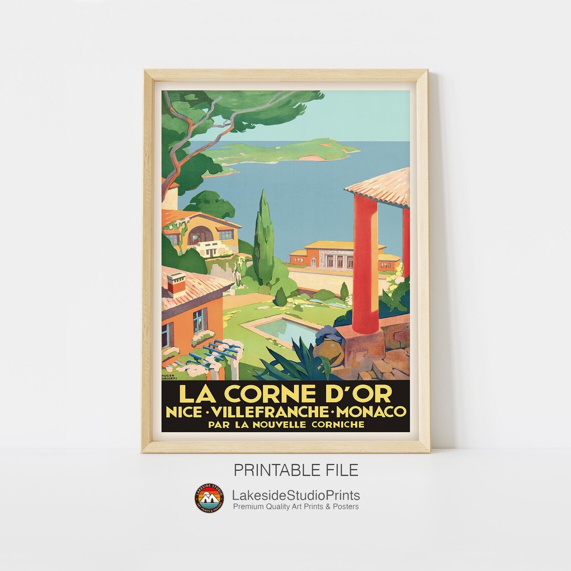 Miluva La Corne D Or Retro Vintage Travel Poster Jpg File Printable ...