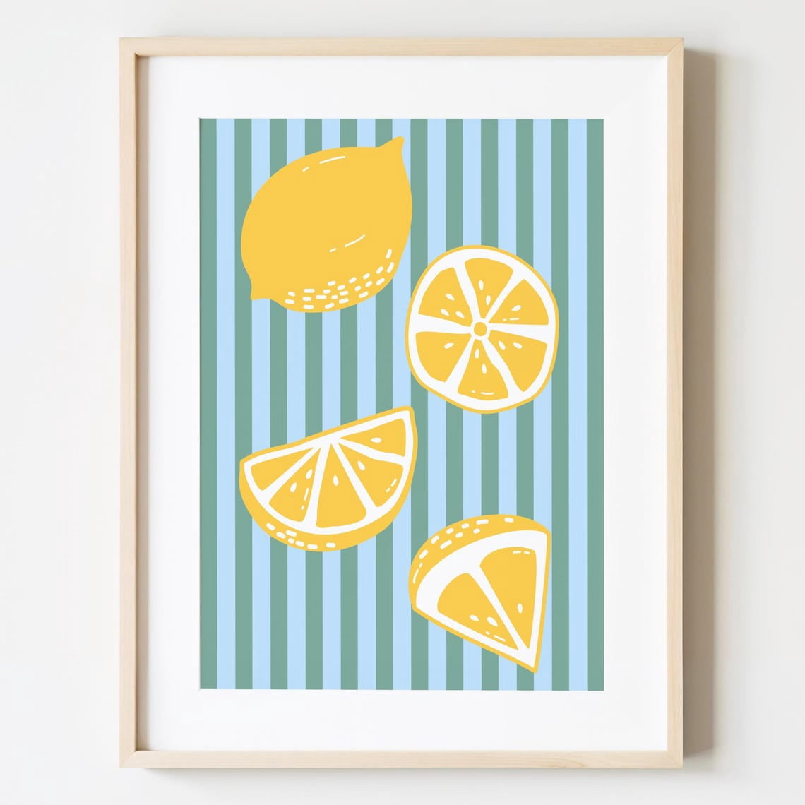 Miluva La Dolce Vita Lemon Print, Typography Poster, Italian Themed ...