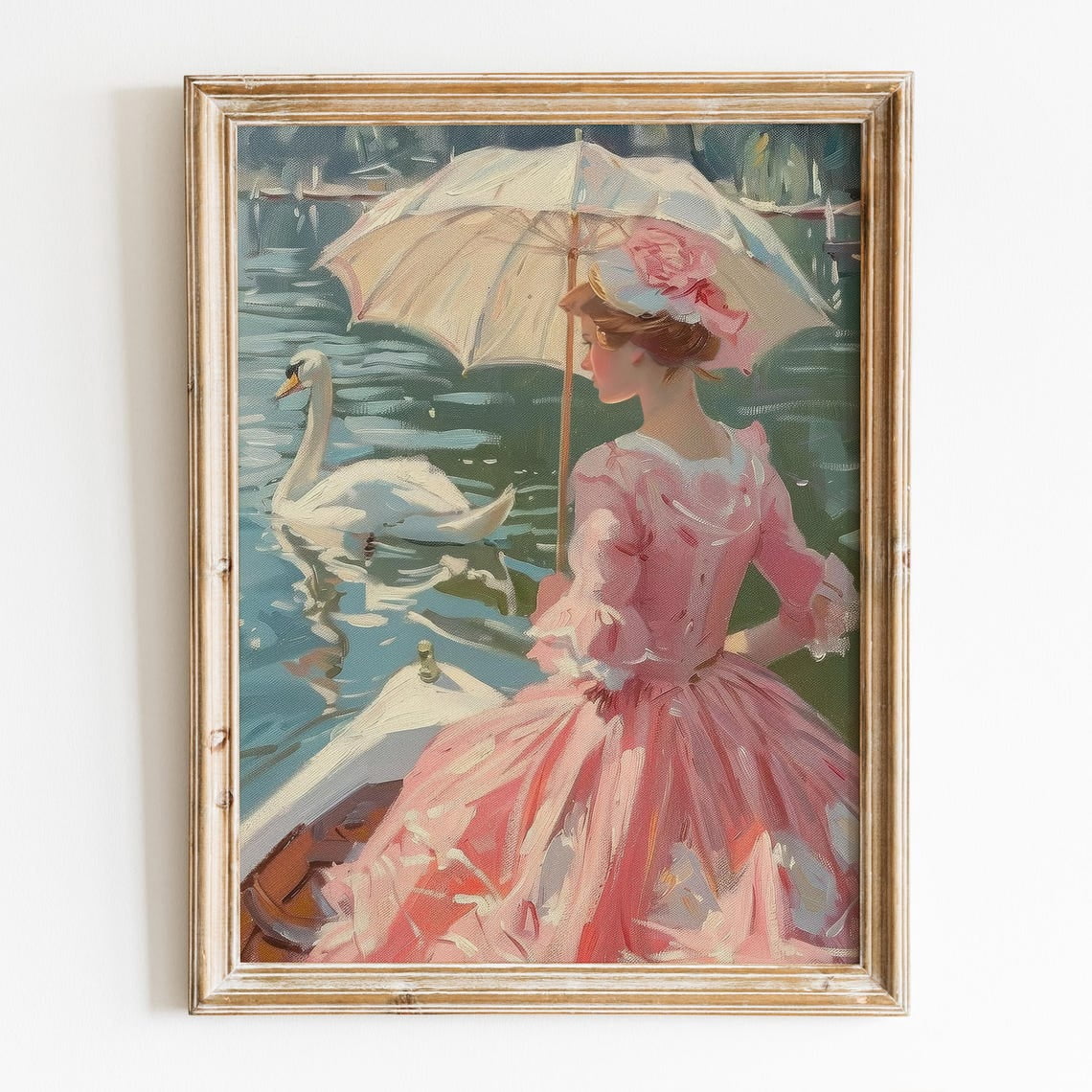 Miluva Lady And Swans Vintage Wall Art, Trendy Spring Prints, Preppy ...