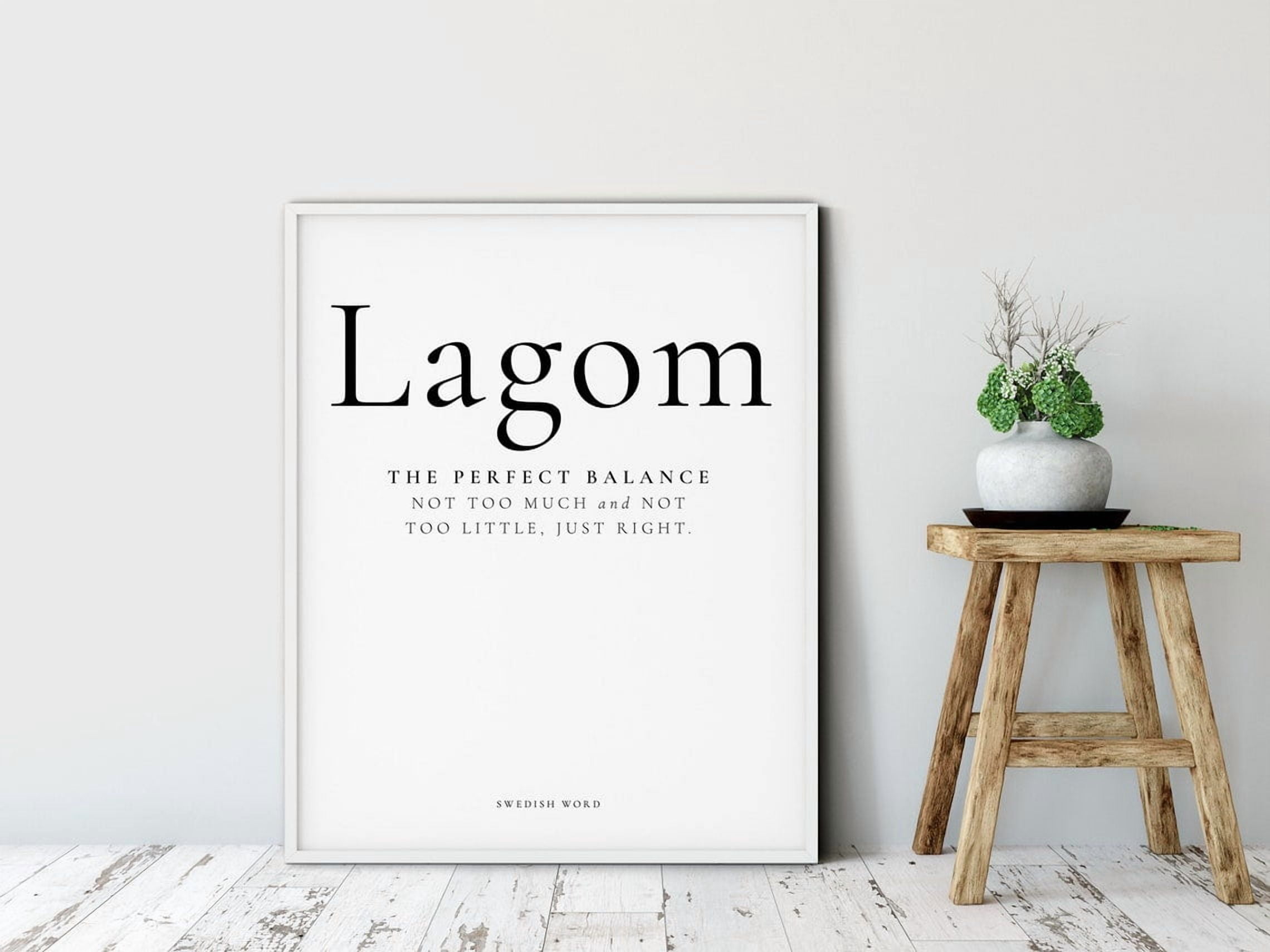 Miluva Lagom, Inspirational Poster, Definition Poster, Inspirational ...