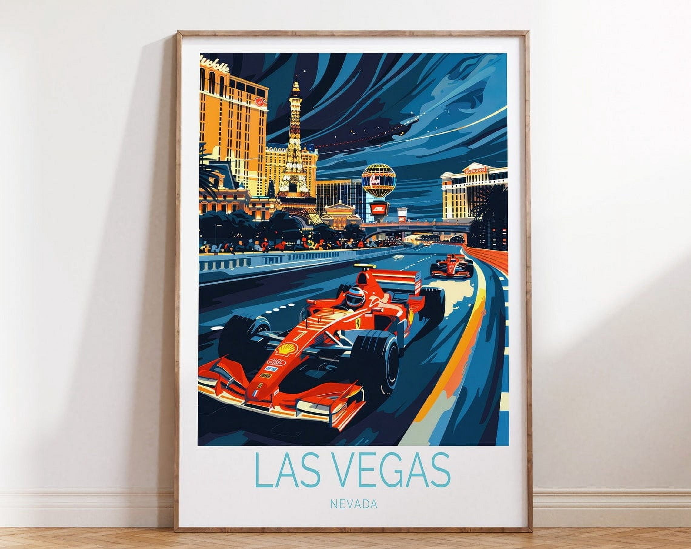 Miluva Las Vegas Travel Poster, Nevada Las Vegas Wall Art, Nevada ...