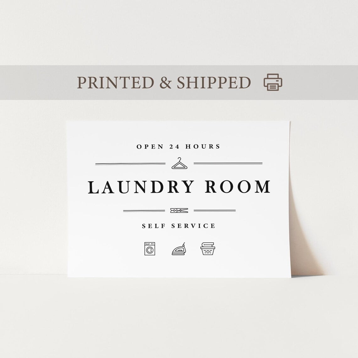 Miluva Laundry Sign Landscape Poster, Laundry Print Poster, Laundry ...