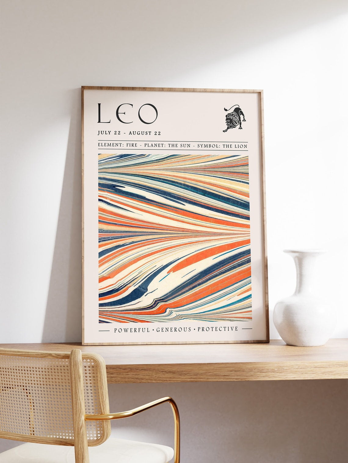 Miluva Leo Star Sign Print, Star Sign Poster, Birthday Gift, Zodiac ...