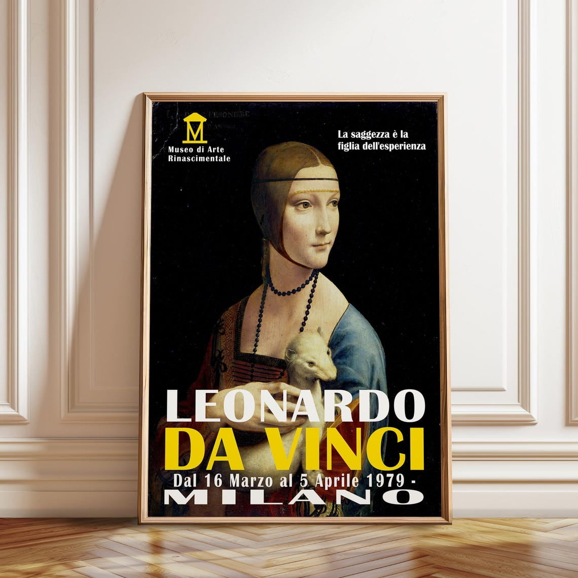 Miluva Leonardo Da Vinci Exhibition Poster - Milan Art Elegance Classic ...