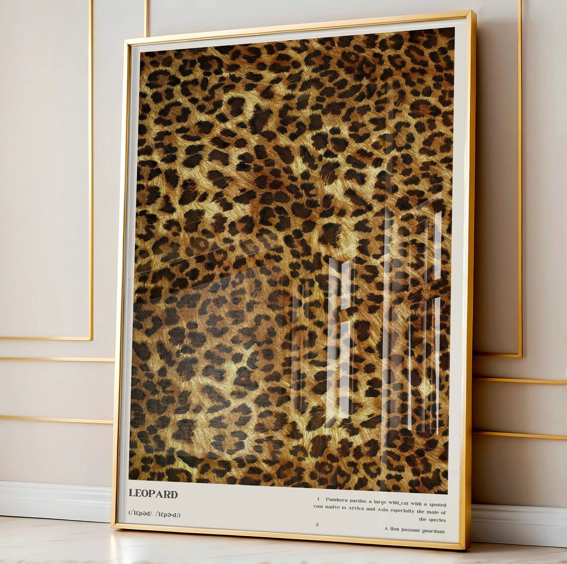 Miluva Leopard Definition Poster, Leopard Wall Art, Above Bed Bedroom ...