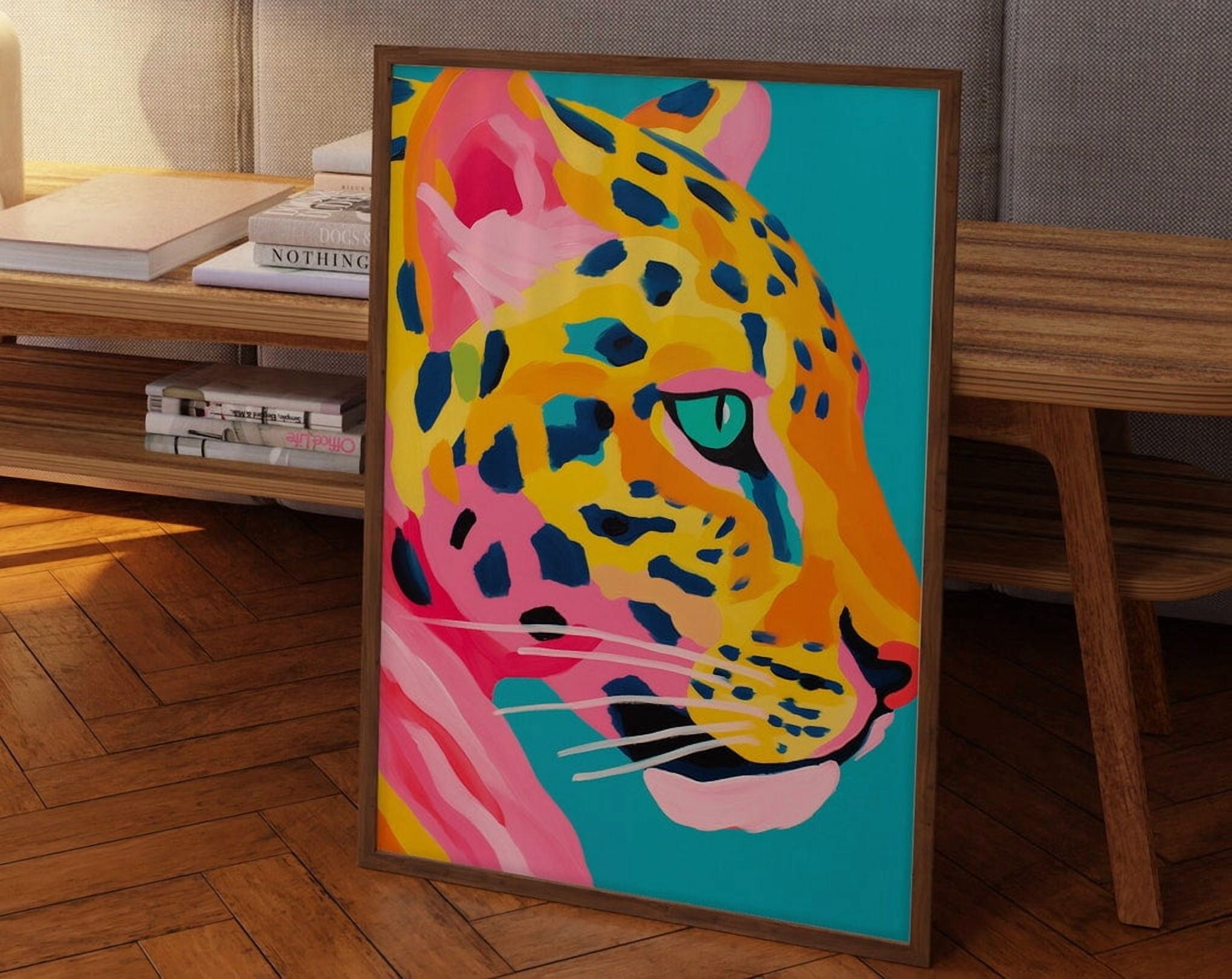 Miluva Leopard Poster, Dopamine Decor, Preppy Wall Art, Trendy Decor ...