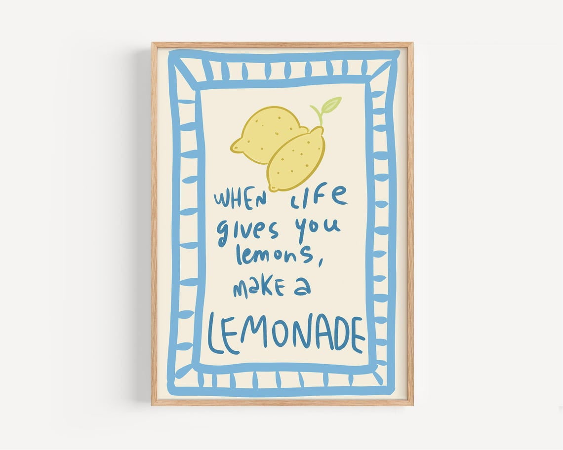 Miluva When Life Gives You Lemons Make Lemonade Wall Art - Fun ...