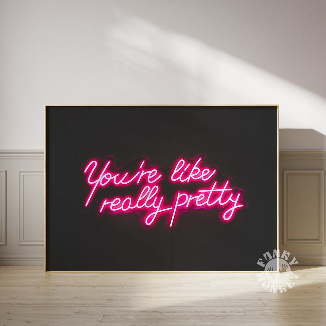 Miluva You'Re Like Really Pretty Neon Sign Print, Trendy Wall Art ...