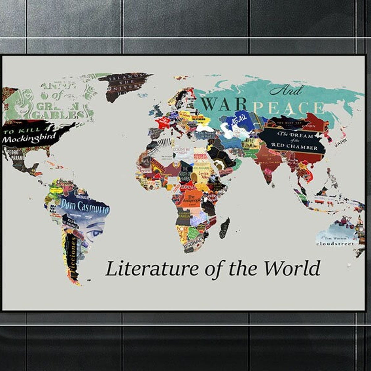 Miluva Literature Map World Literature Map Literary Poster Literature ...