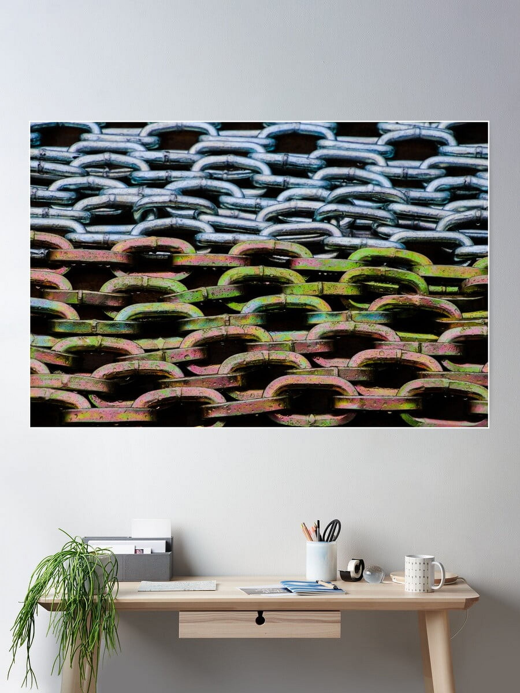 Miluva Loads Of Chain Poster Wall Art, Modern Wall Decor For Living ...