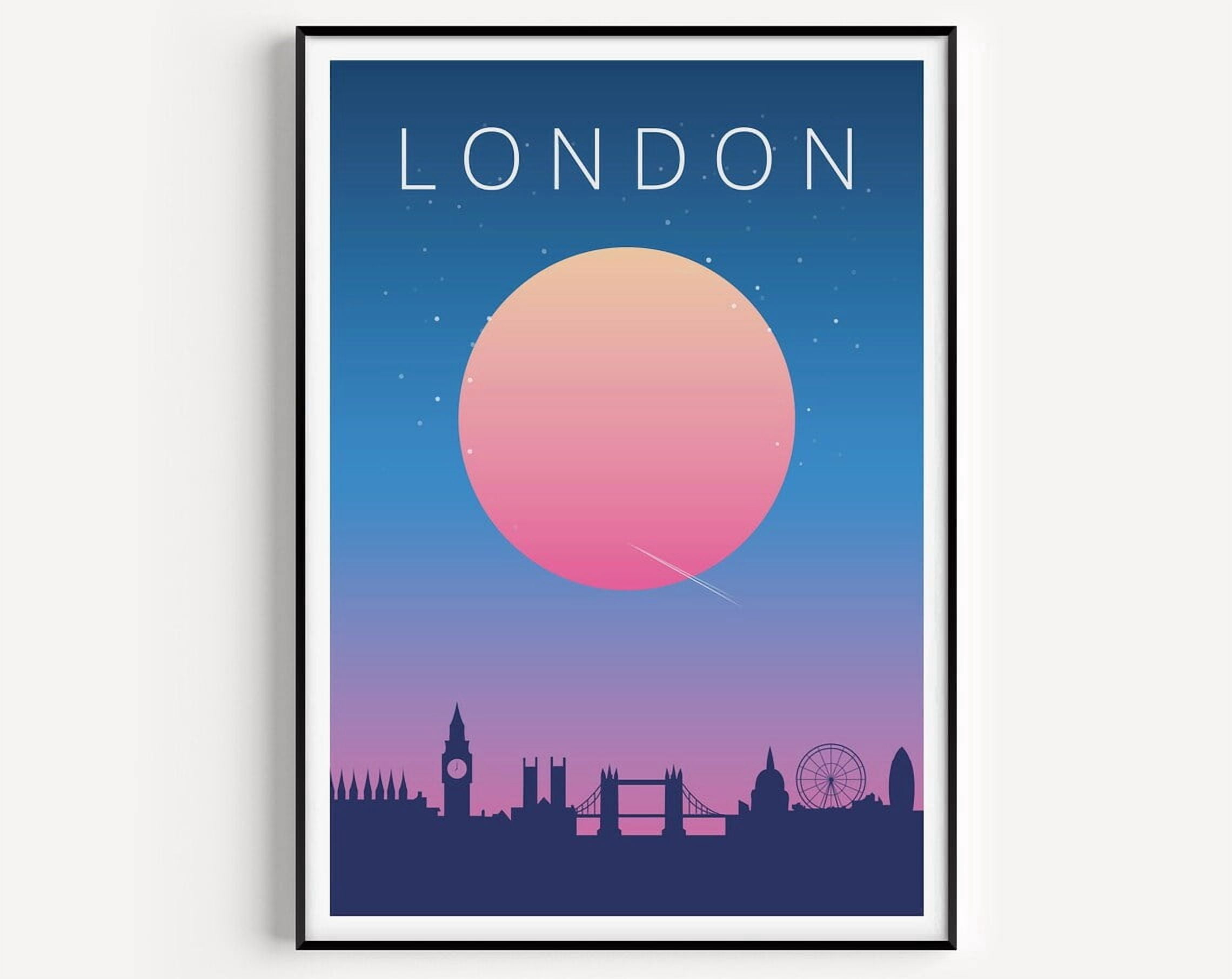 Miluva London Print, London Poster, Printable Wall Art, Printable ...