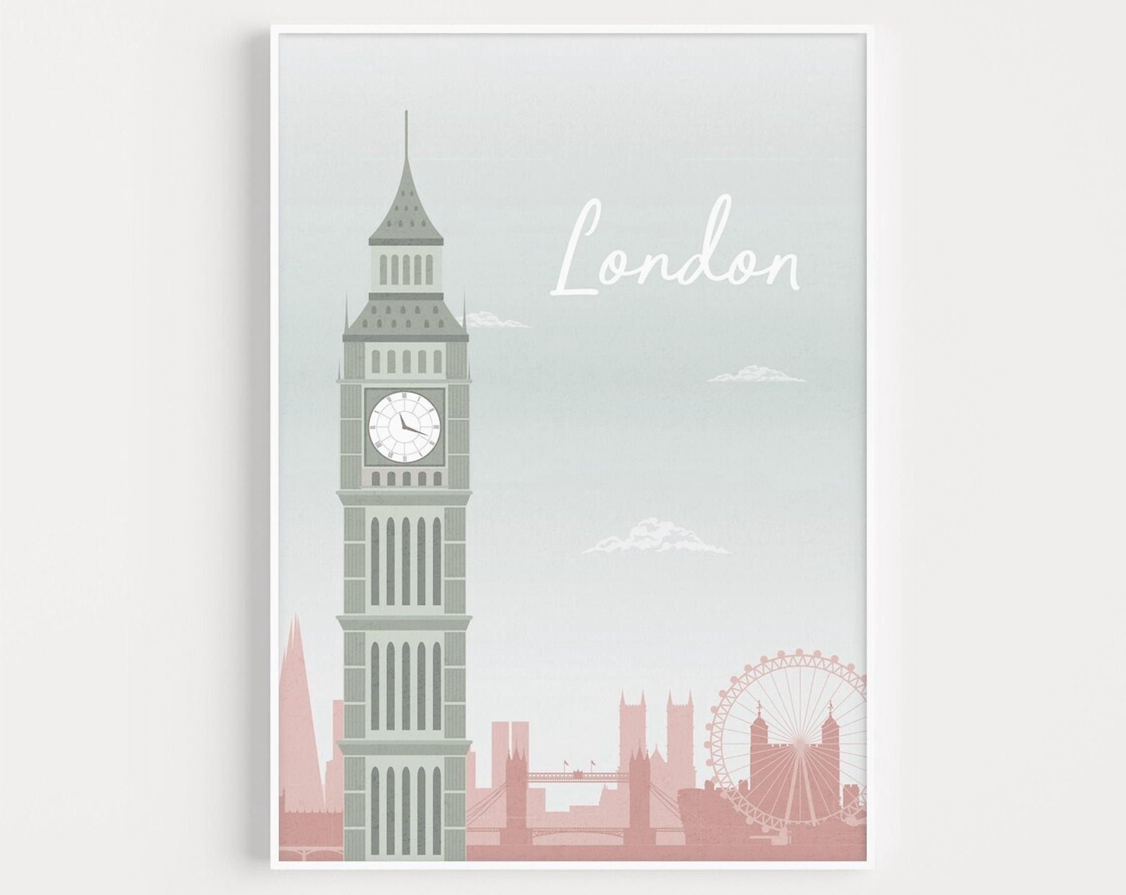 Miluva London Print, London Printable, Printable Art, Travel Printable ...