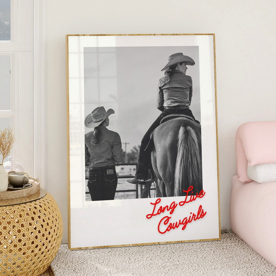Miluva Long Live Cowgirls Print Wall Art Cowgirl Coastal Retro Western ...