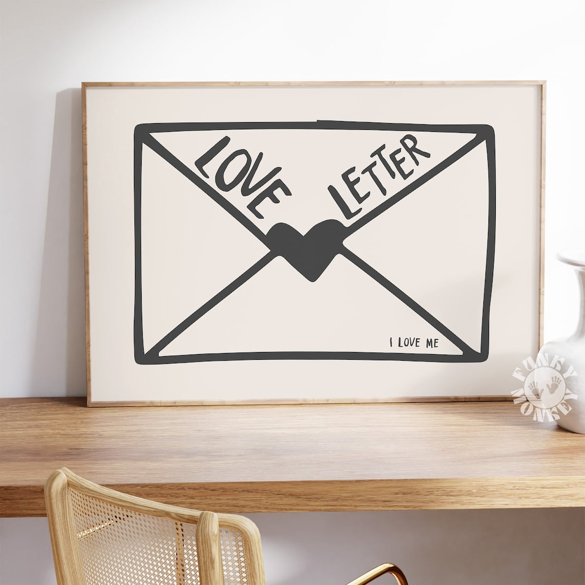 Miluva Love Letter Print, Horizontal Wall Art, Trendy Poster, Gallery ...