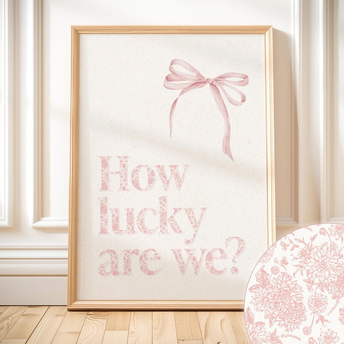 Miluva How Lucky Are We Grandmillennial Art Print Typography Poster ...