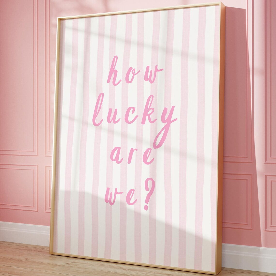Miluva How Lucky Are We Print, Trendy Wall Art, Girly Dorm Room Decor ...
