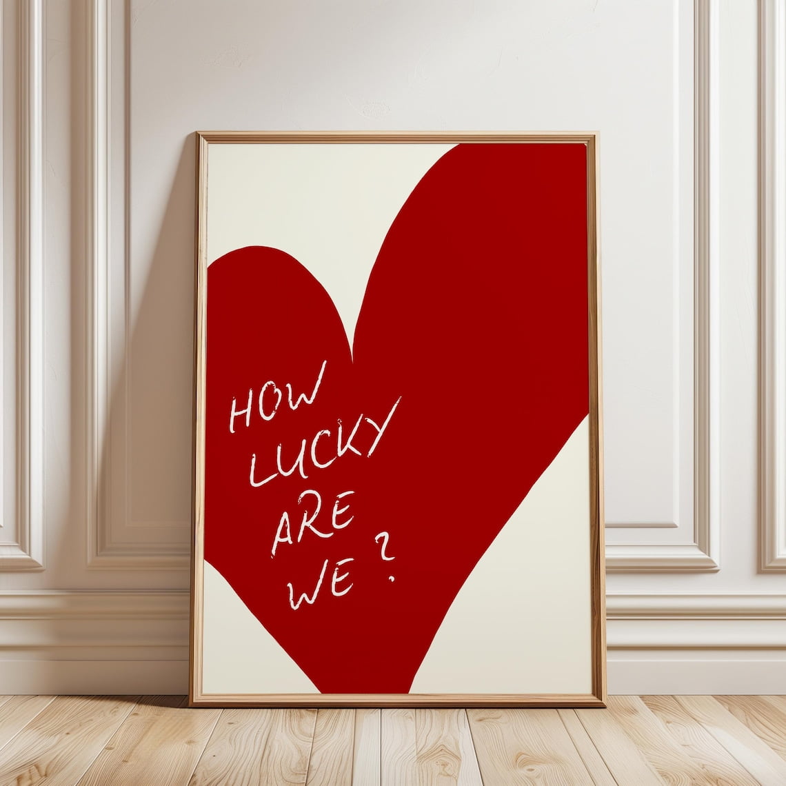 Miluva How Lucky Are We Quote Print Retro Text Poster, Maximalist ...