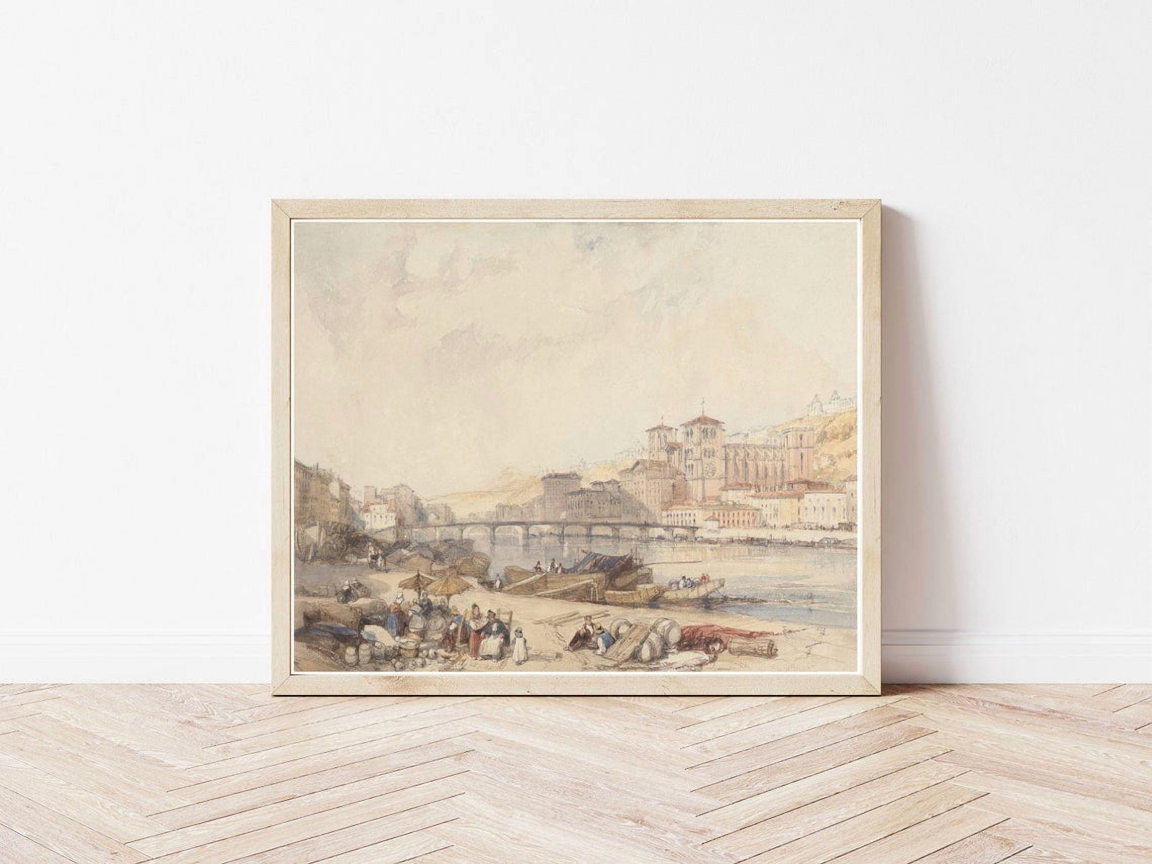 Miluva Lyon France View Circa 1825 Fine Art Print Decor For Living Room ...