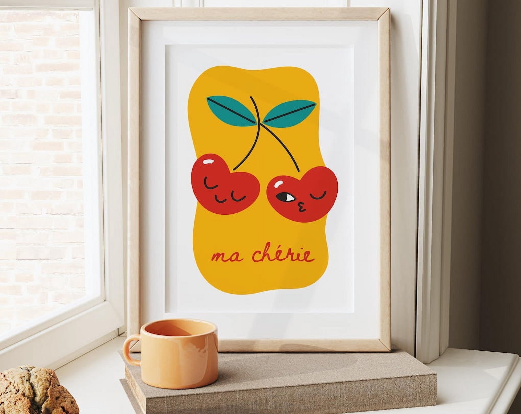 Miluva Ma Cherie Cherry Wall Art - Ma Cherie Print- Trendy Printable ...