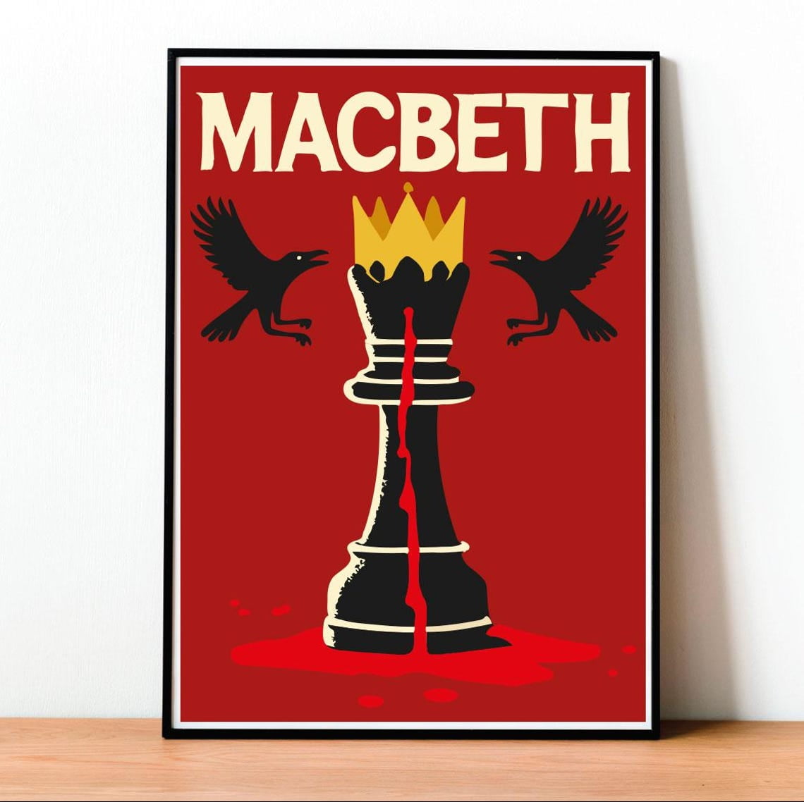 Miluva Macbeth, Book Cover, William Shakespeare, Poster, Modern Print ...