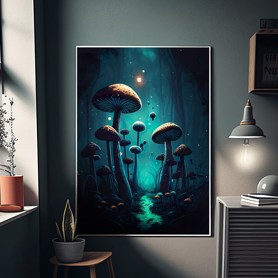 Miluva Magic Mushroom Wall Decor, Enchanted Mushroom Forest Printable, Fantasy Posters, Trippy ...