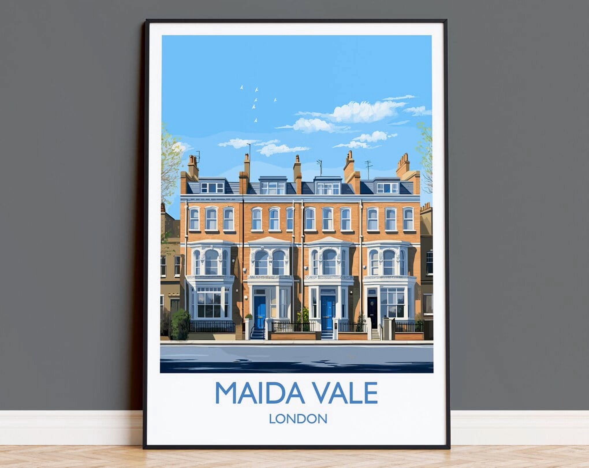Miluva Maida Vale Travel Poster, Travel Print Of Maida Vale, London ...