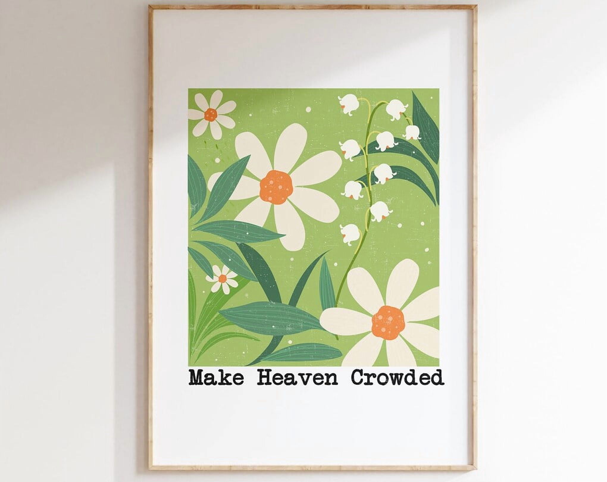 Miluva Make Heaven Crowded - Serene Daisy And Lily Botanical Print ...