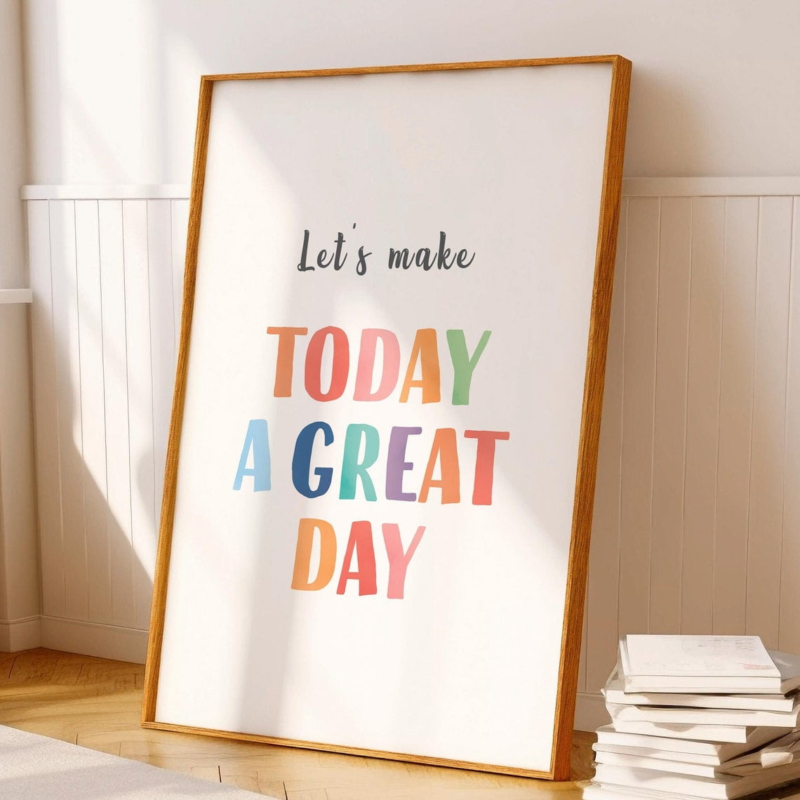 Miluva Let'S Make Today A Great Day, Rainbow Playroom Poster ...