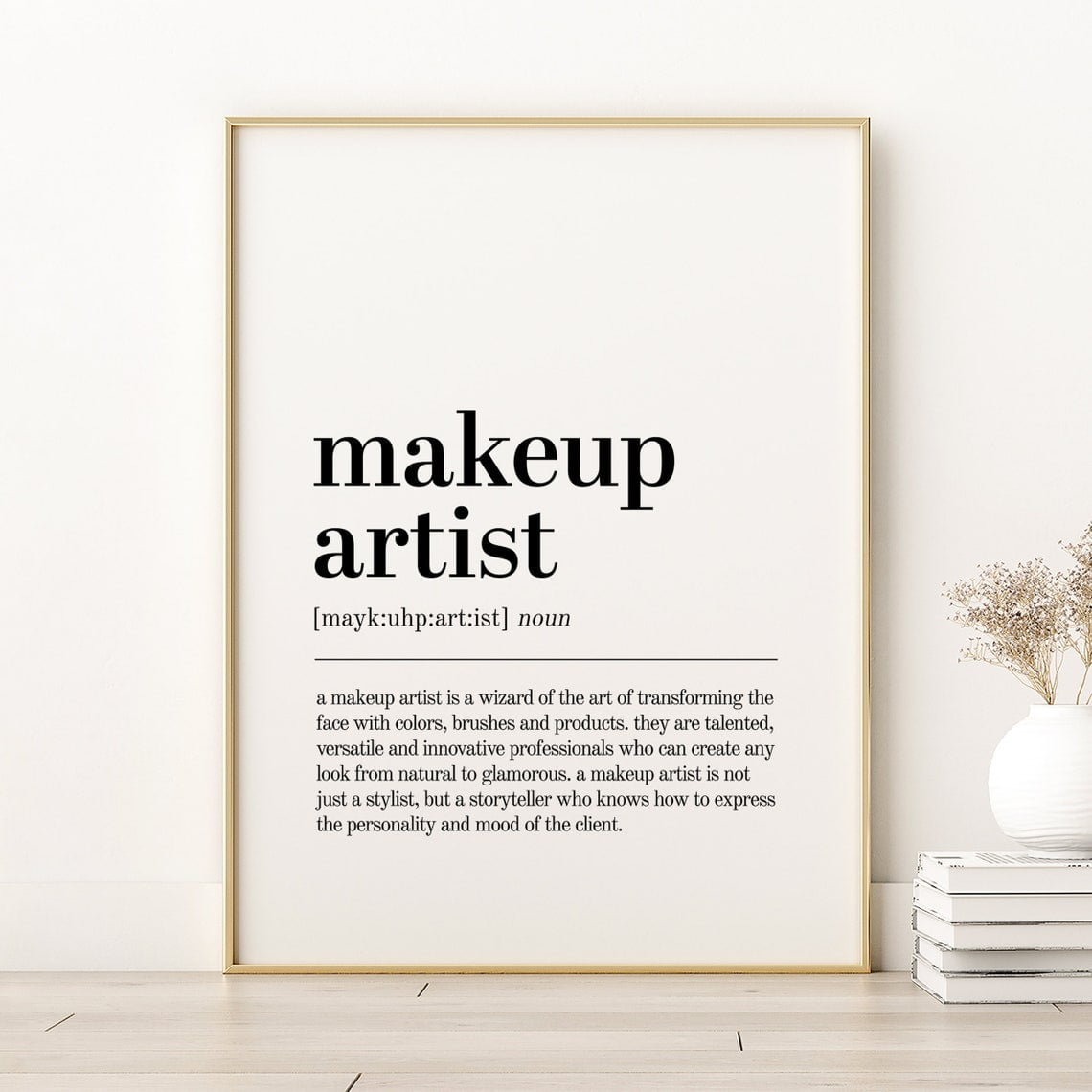 Miluva Makeup Artist Definition Print, Office Definition Print, Unique Gift Idea, Gifts For Her ...