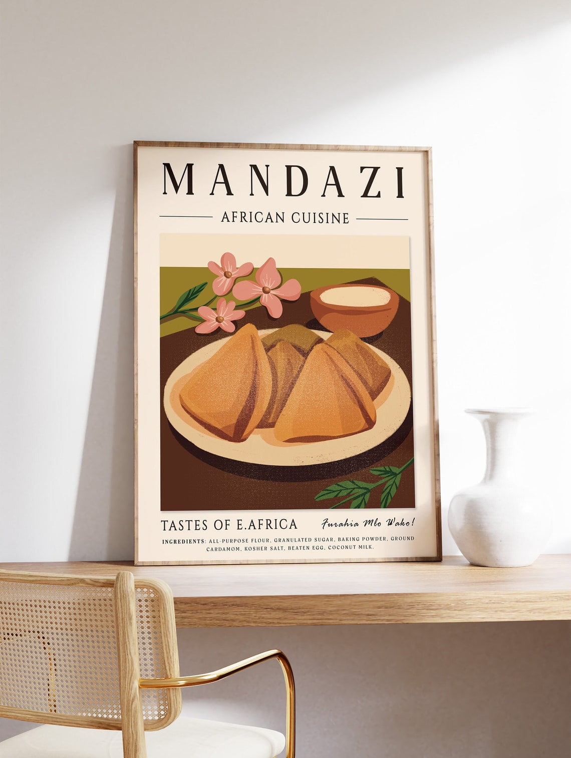 Miluva Mandazi Food Poster, African Food Art, African Food Poster ...
