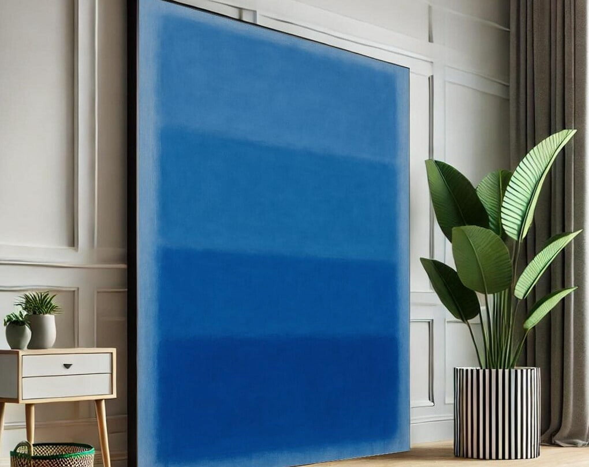 Miluva Mark Rothko Blue Print Abstract , , Minimalist Color Field Art ...