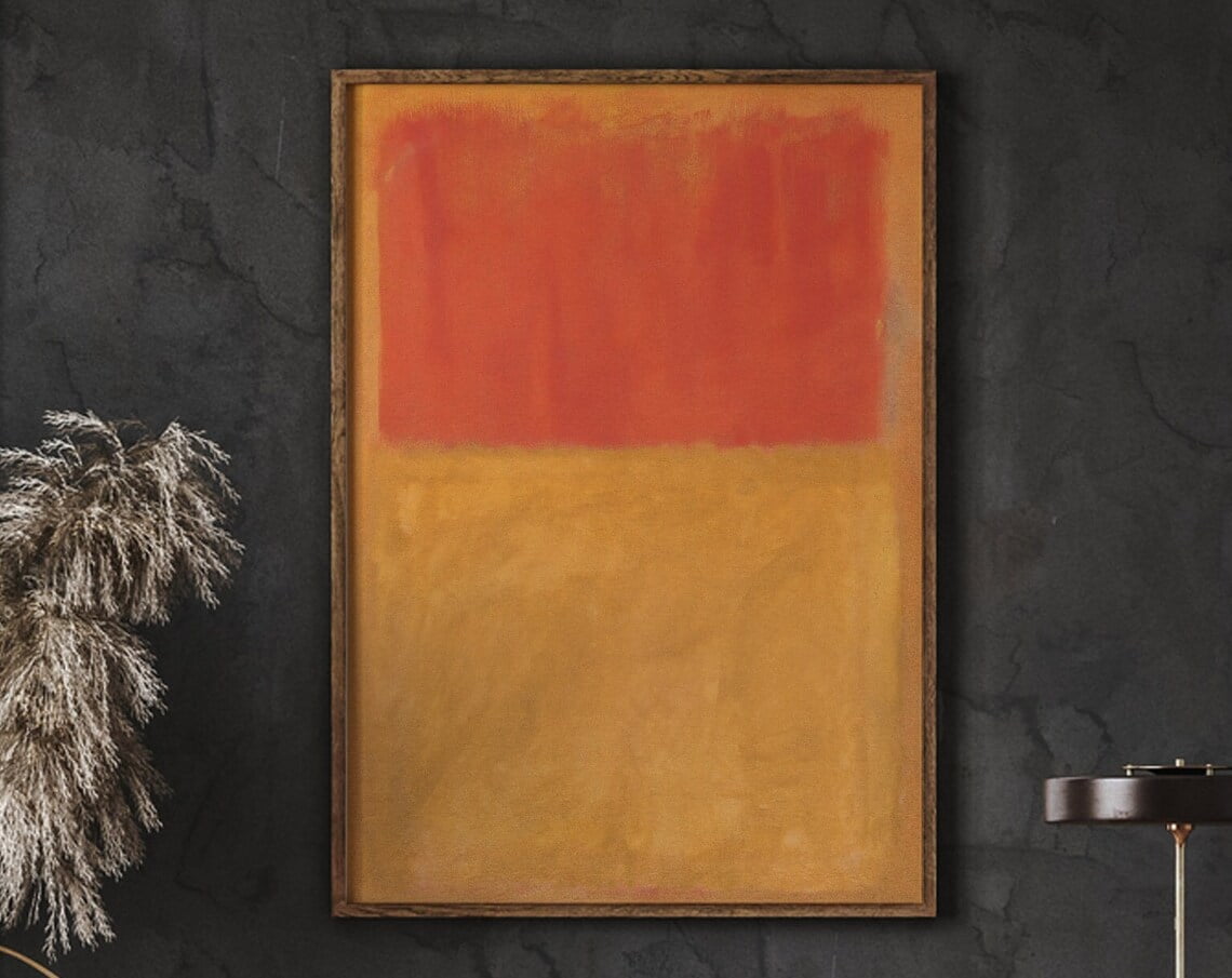 Miluva Mark Rothko Poster Print, Orange And Yellow Wall Art, A ...