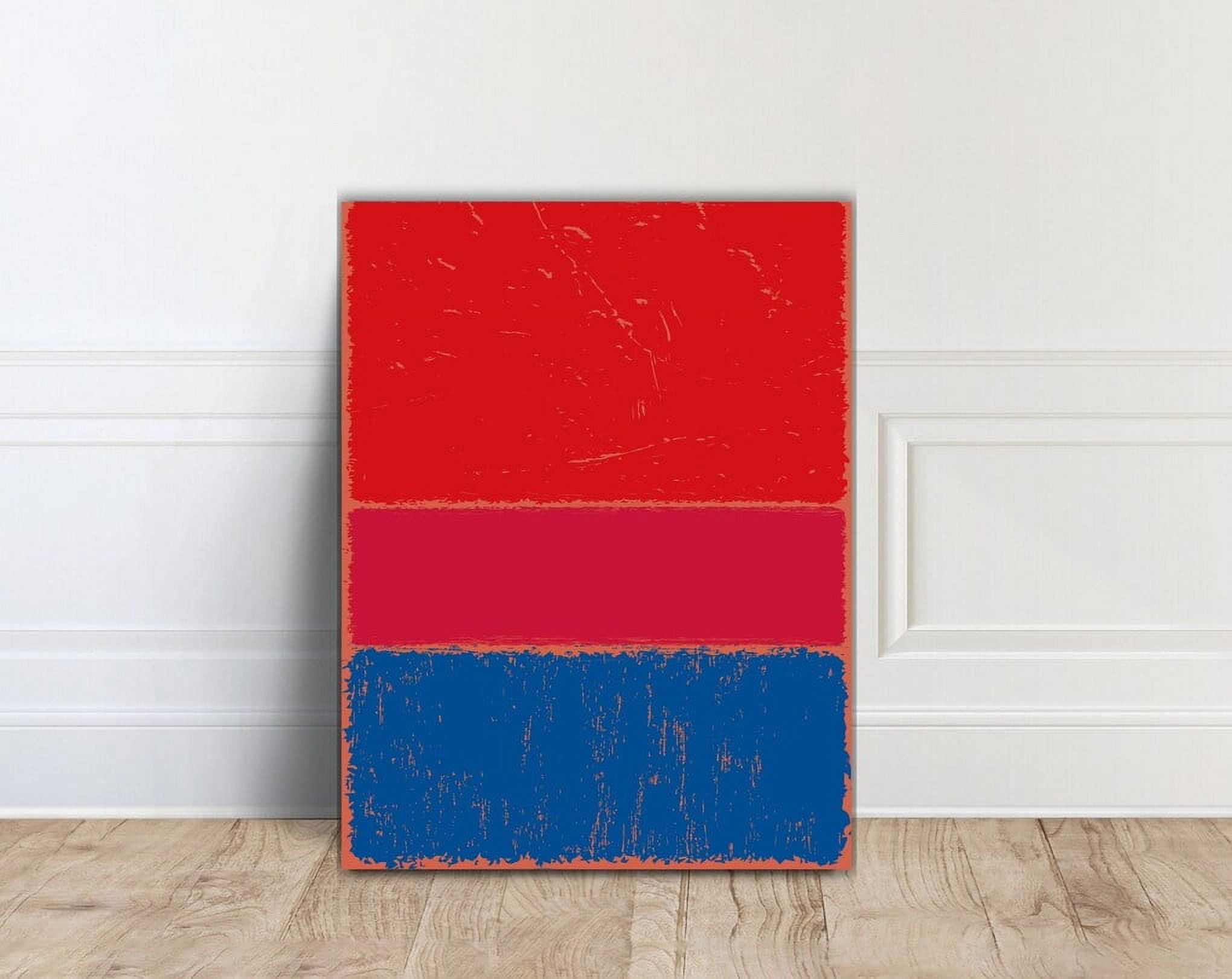 Miluva Mark Rothko Red- Blue Wall Art, Mark Rothko Style Wall Art, Mark ...