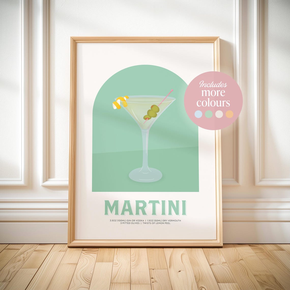 Miluva Martini Poster Cocktail Gift For Her Printable Martini Cocktail ...
