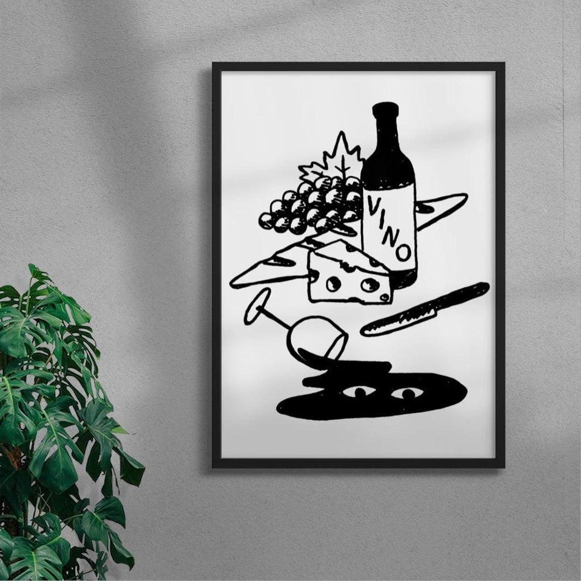 Miluva Mas Vino 2 Aesthetic Wall Art Print Minimalist Poster For ...