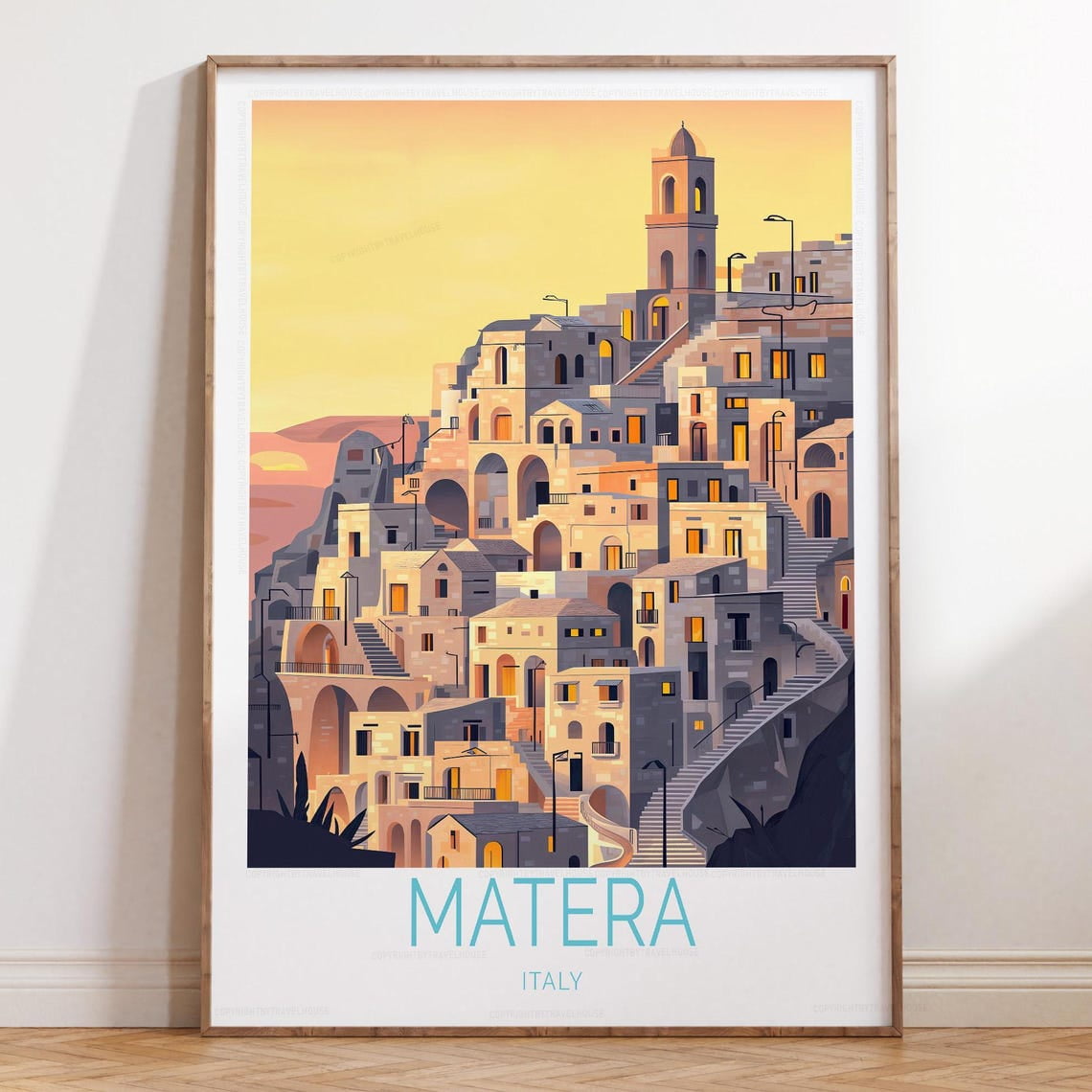 Miluva Matera Italy Travel Print, Italy Wall Art Print, Matera Travel ...
