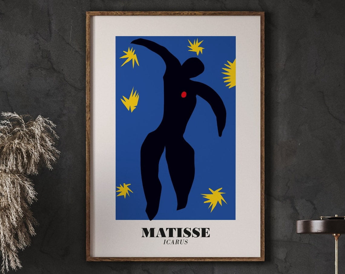 Miluva Matisse Cutout Poster, Icarus, Papiers Decoupes, Modern Minimal ...