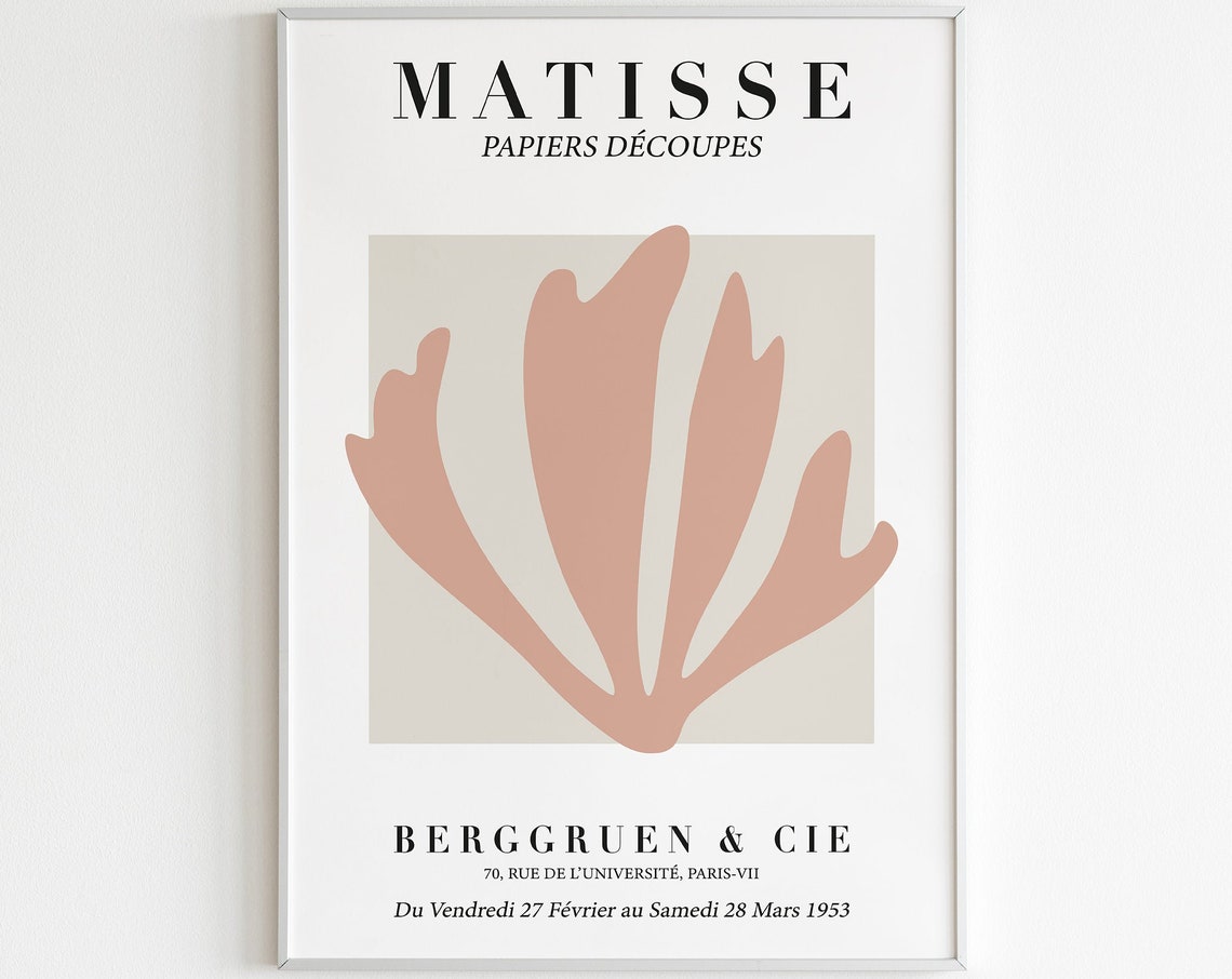 Miluva Matisse, White - Blush, Tate Modern Cutouts Poster, French ...