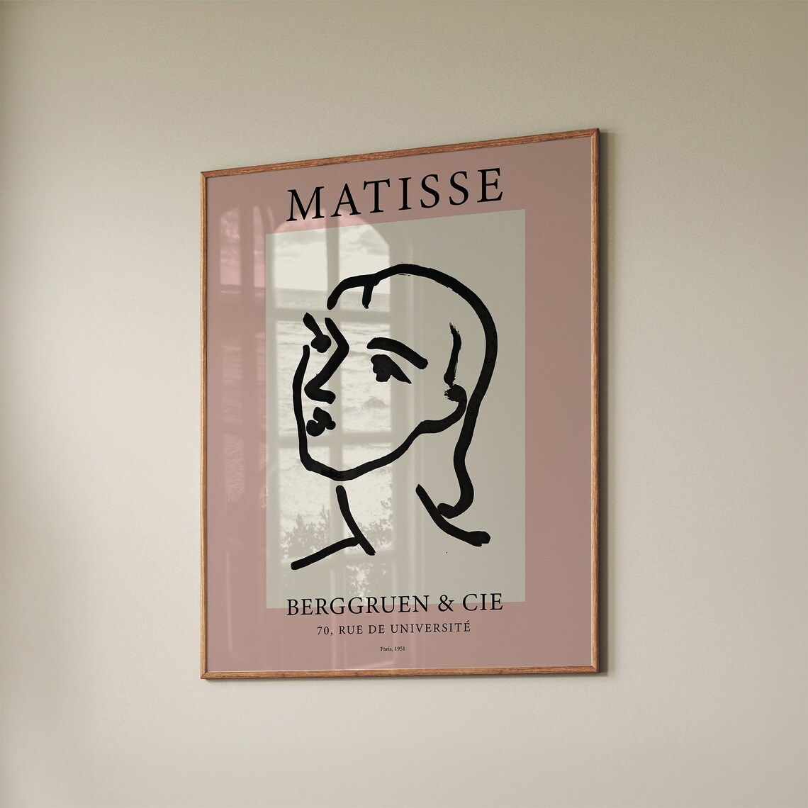 Miluva Matisse Woman Sketch, Blush - Black, Printable Wall Art, Matisse ...
