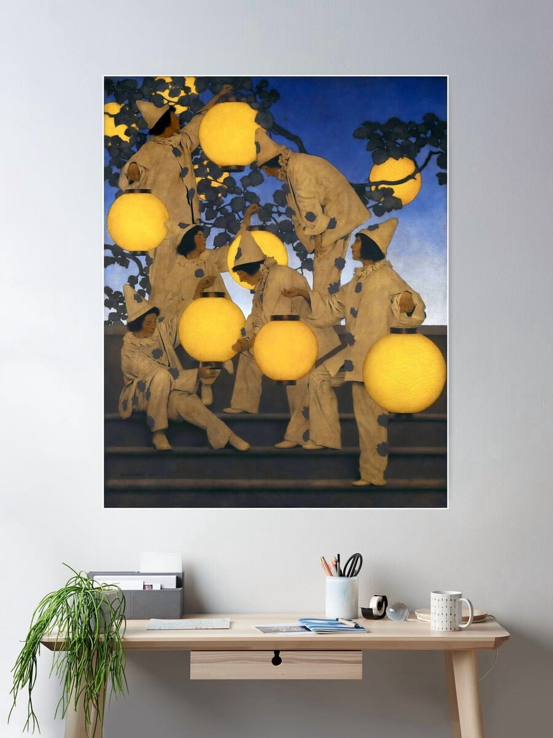 Miluva Maxfield Parrish - The Lantern Bearers Poster Wall Art, Modern ...