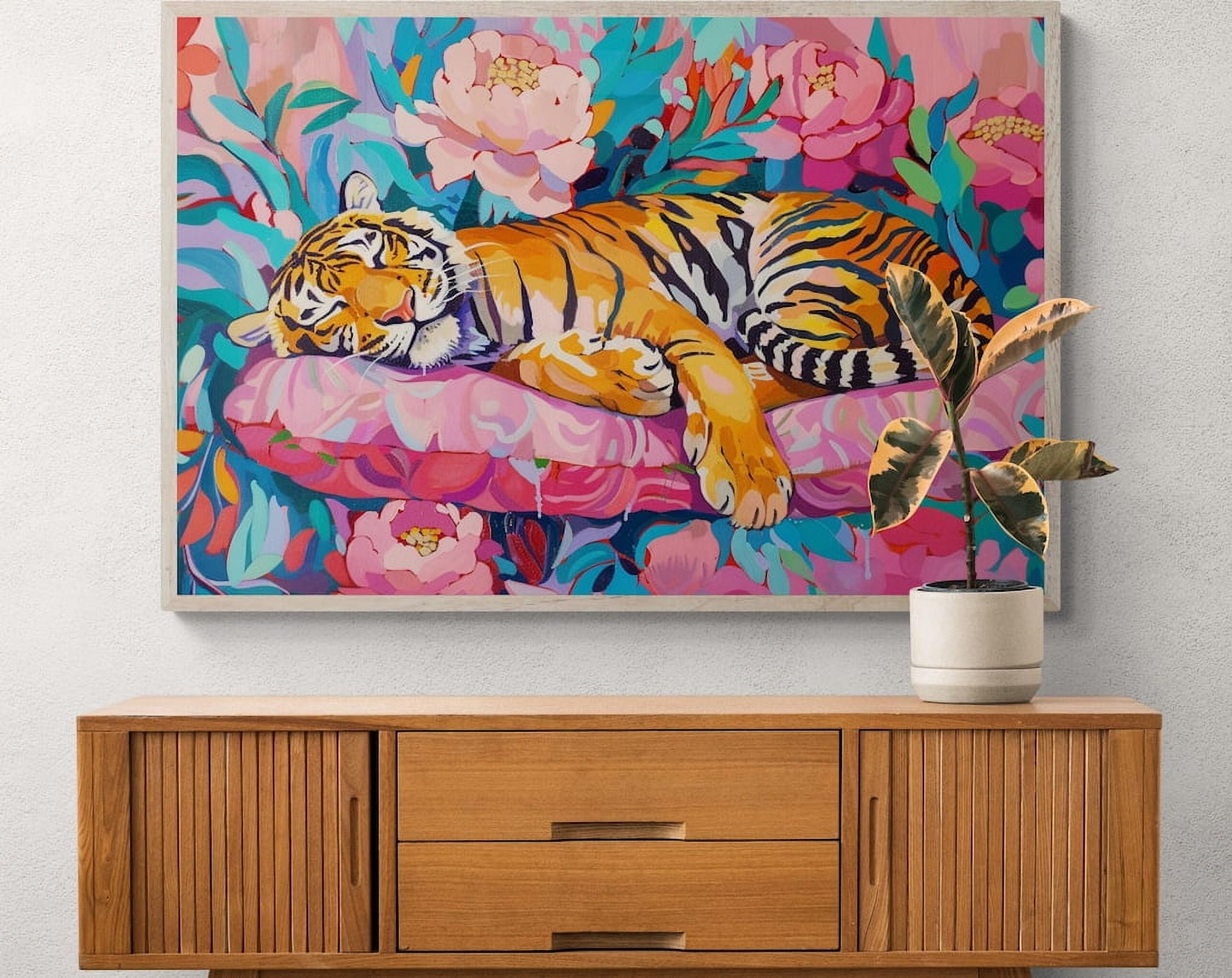 Miluva Maximalist Wall Art Tiger Wall Art Printed Museum Quality Poster ...