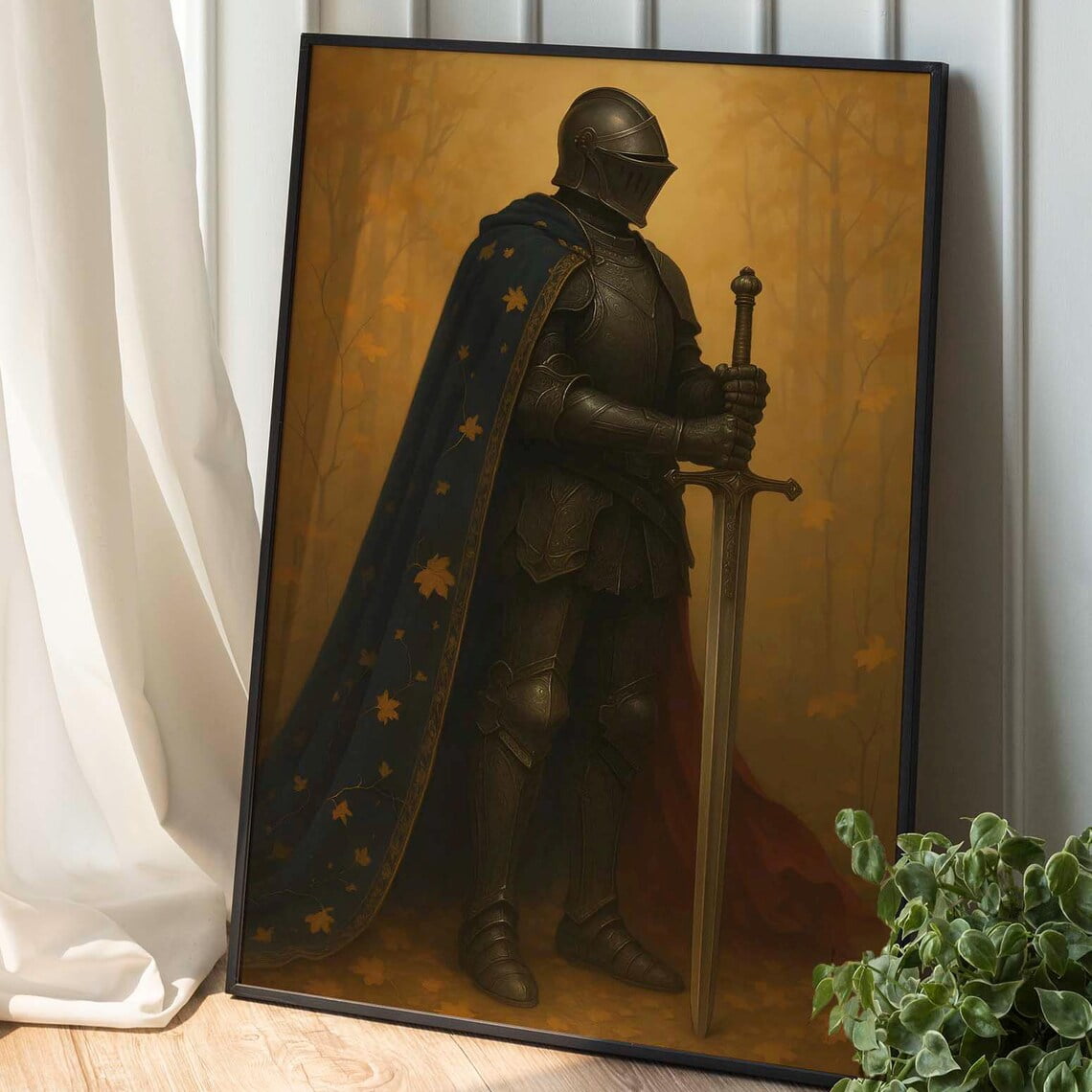 Miluva Medieval Knight Poster, Knightcore Print, Medieval Core, Dark ...