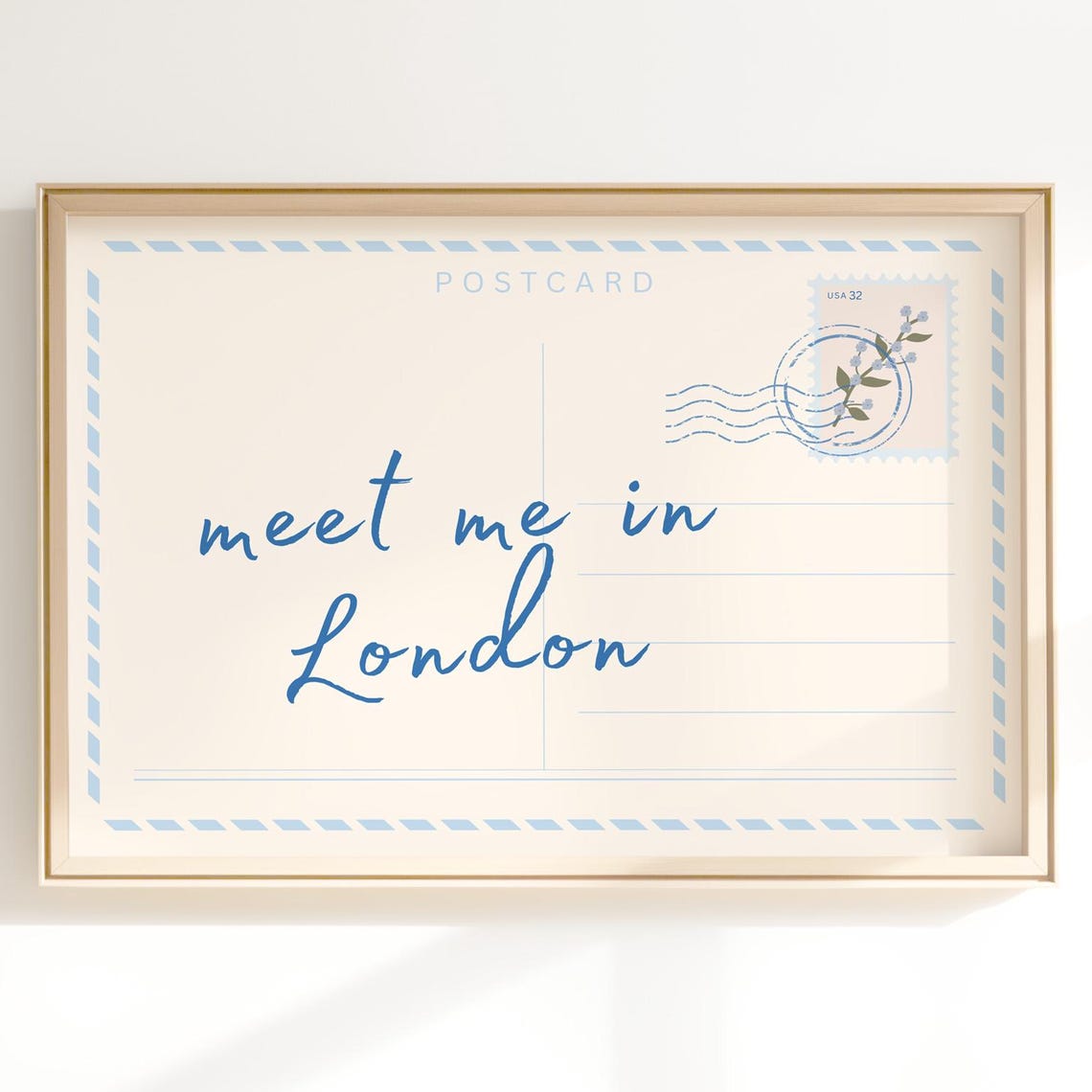 Miluva Meet Me In London Postcard Print, Trendy Wall Art, Dorm Room ...