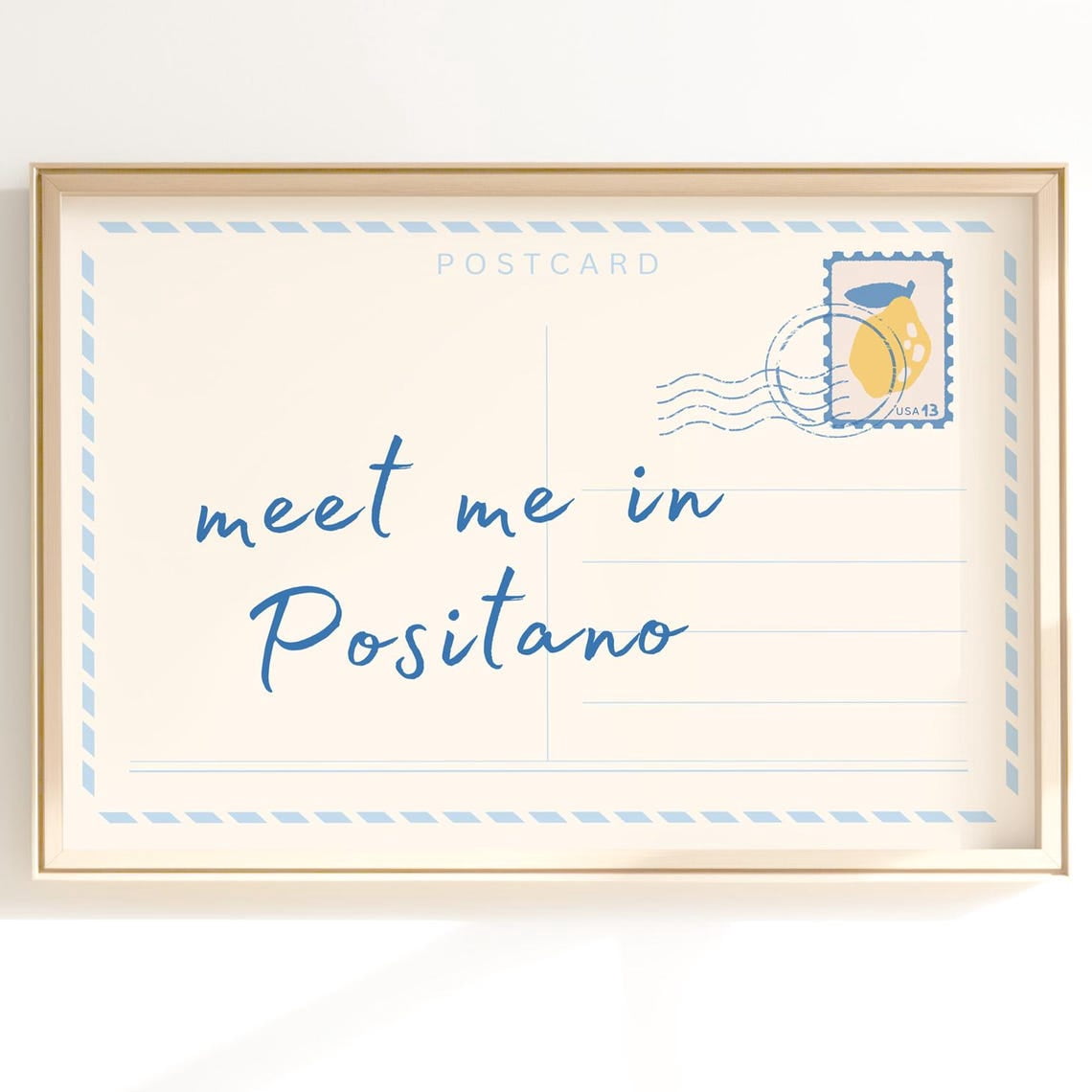 Miluva Meet Me In Positano Postcard Print, Trendy Italy Wall Art, Dorm ...