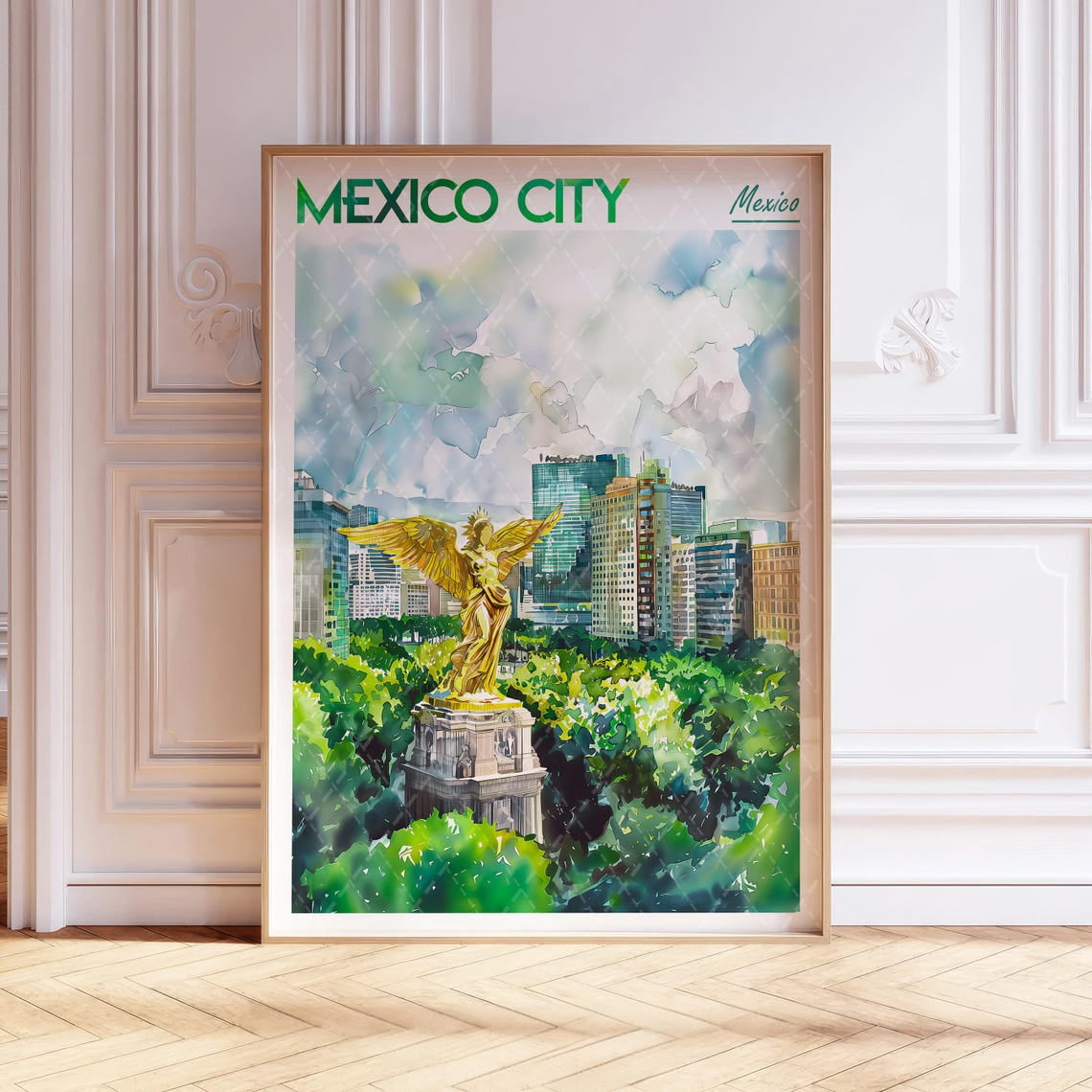 Miluva Mexico City Art Print - Mexico City Print - Angel Of ...